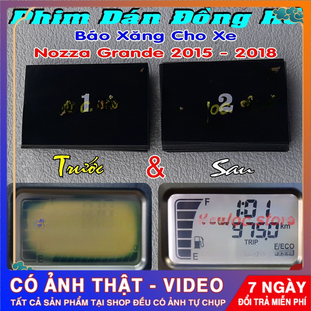 Phim Dán Màn Hình LCD Đồng Hồ Báo Xăng Nozza Grande | Đã Cân Chỉnh Sẵn, Dán Chuẩn Form Xe ...