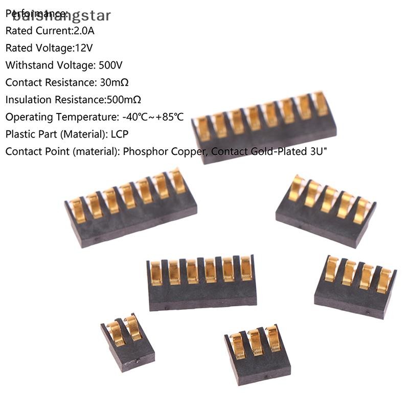 Baishangstar SMT Spring Pin Connector 2.0 MM Pitch 2 3 4 5 6 7 8 Pin ...
