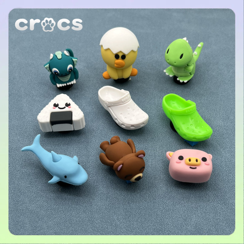 sticker dép crocs Dinosaur 3D Series charm dép crocs charm crocs ...