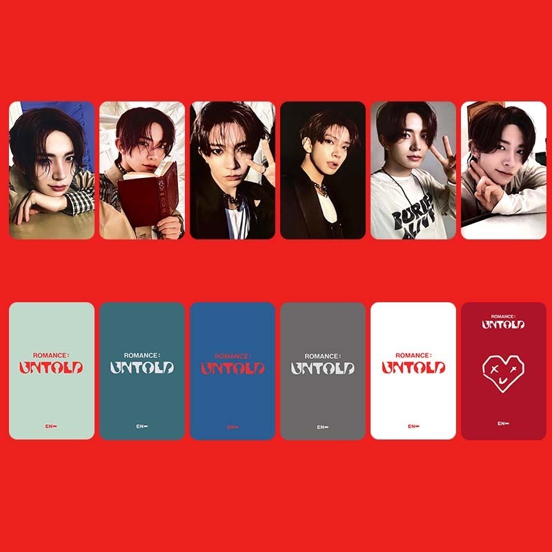5-7pcs EN Lomo Card ROMANCE UNTOLD Album Photocards HEESEUNG JAKE JAY ...