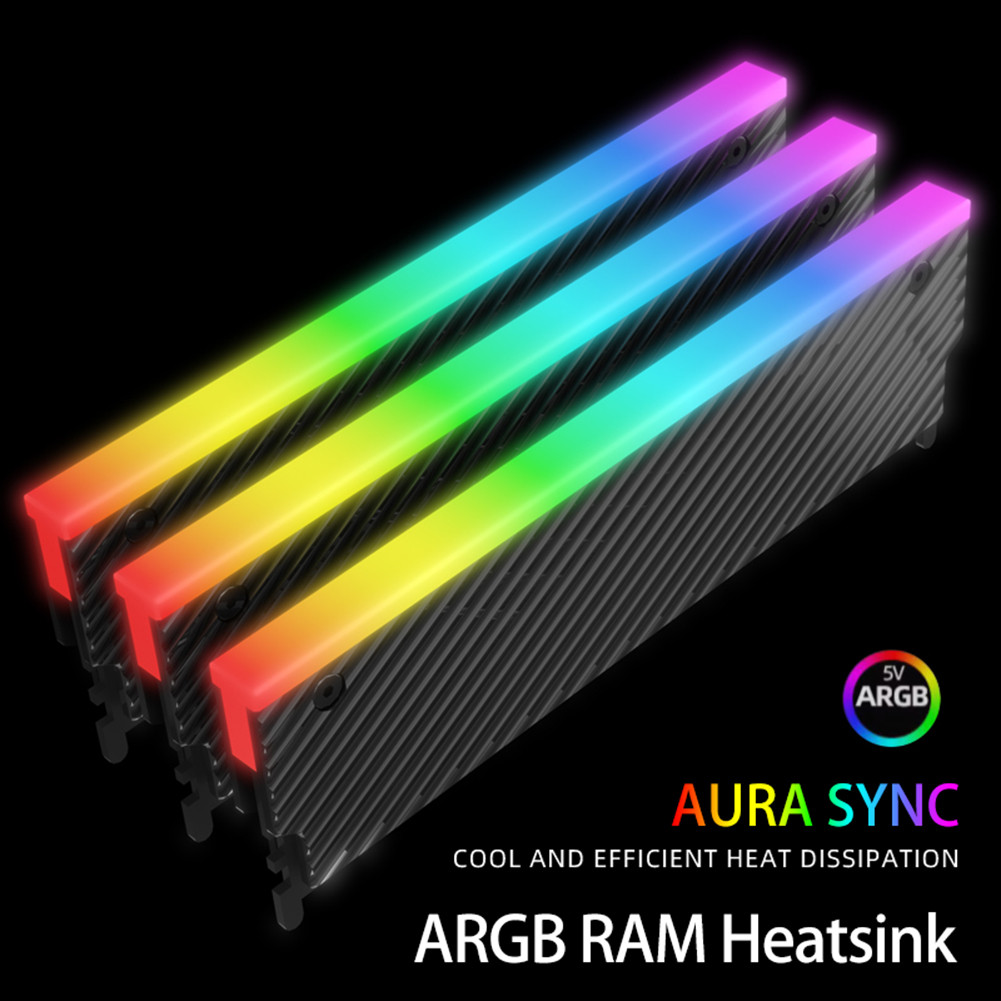 Bộ làm mát tản nhiệt RAM 5V 3PIN ARGB Bộ làm mát tản nhiệt Aura Sync DDR Memory RAM Cooler với ...