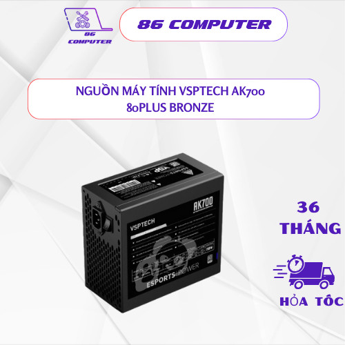 Nguồn VSPTECH AK700 80PLUS BRONZE 700W - New bảo hành chính hãng 36 tháng | Shopee Việt Nam