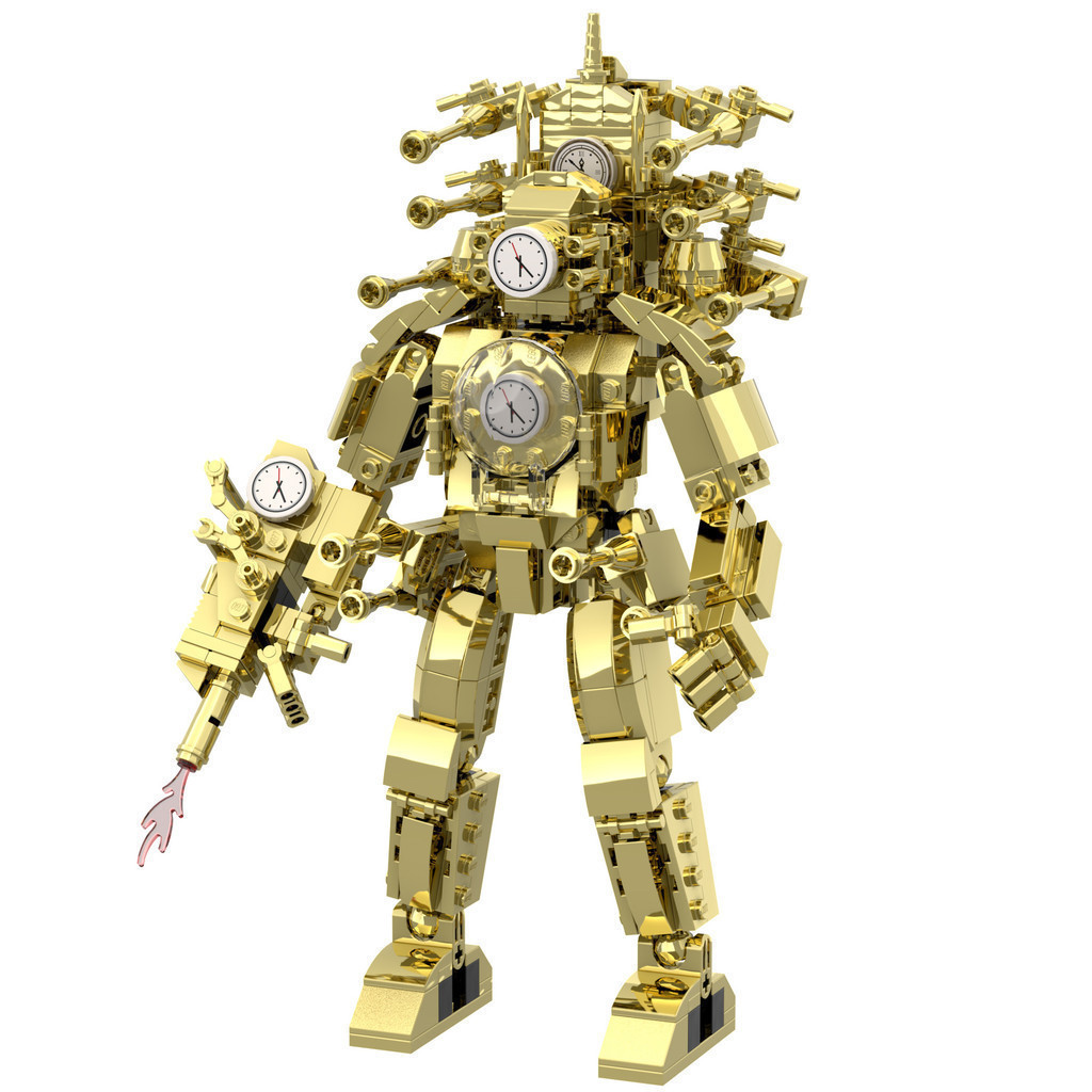 ( giảm hết ) 446 Chiếc Titan Golden Clockman đồng hồ Lego Skibidi Titan ...