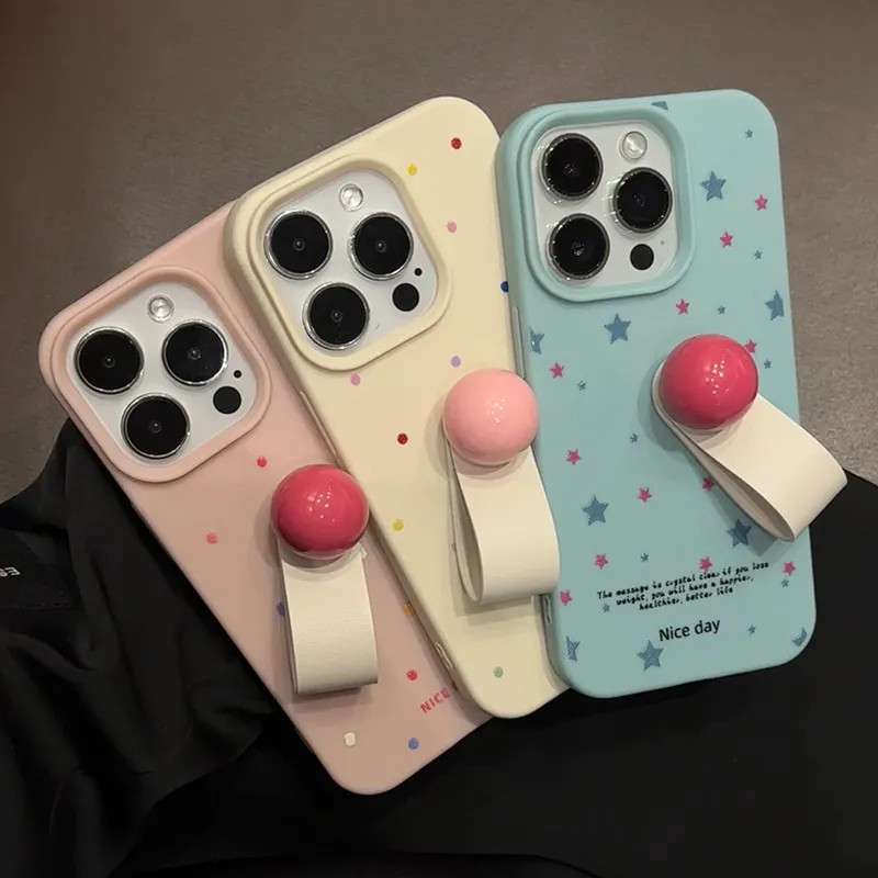 Ốp bảo vệ chống sốc khóa vòng chấm bi Thích hợp cho iPhone16promax 16pro 16plus 16 15promax ...