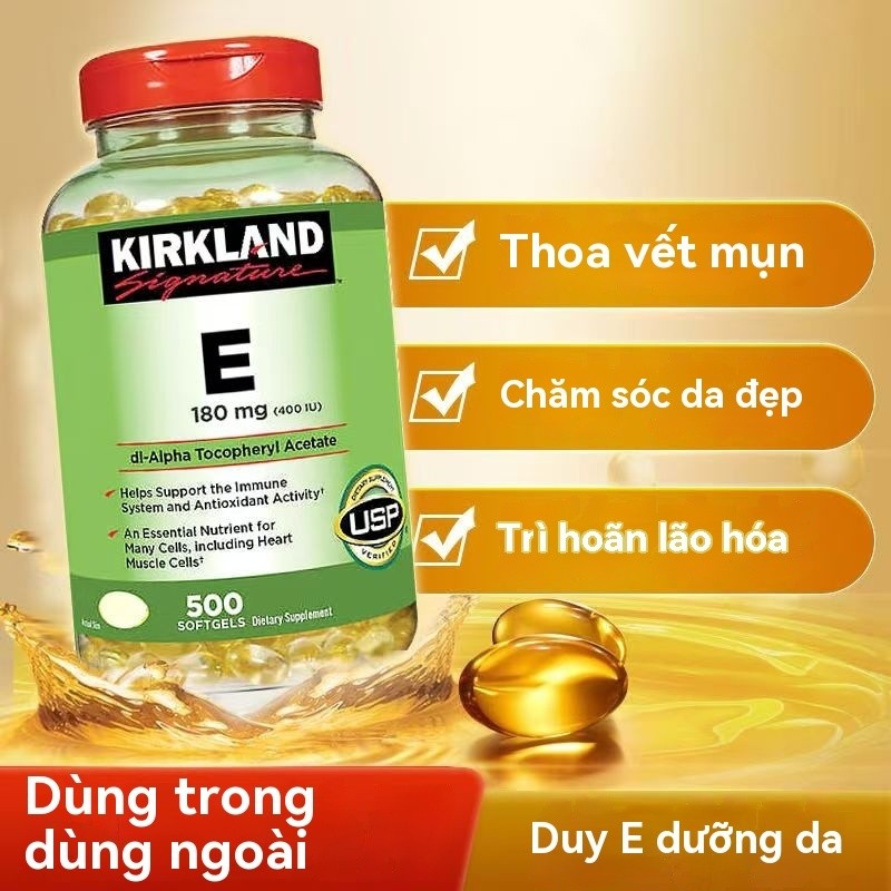Viên uống Vitamin E 400 IU 500 Viên Kirkland Của Mỹ, Date 2027 Vitamin E | Shopee Việt Nam