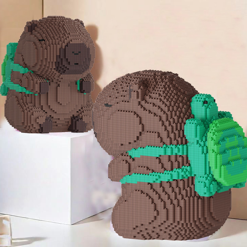 Khối xây dựng capybara Tương thích với LEGO capybara rùa Ba lô Đồ chơi ...