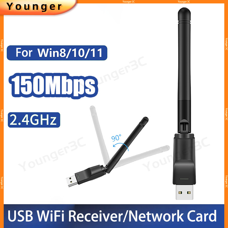Bộ chuyển đổi Wifi 150Mbps Thẻ mạng không dây cho PC Windows, Bộ thu ...