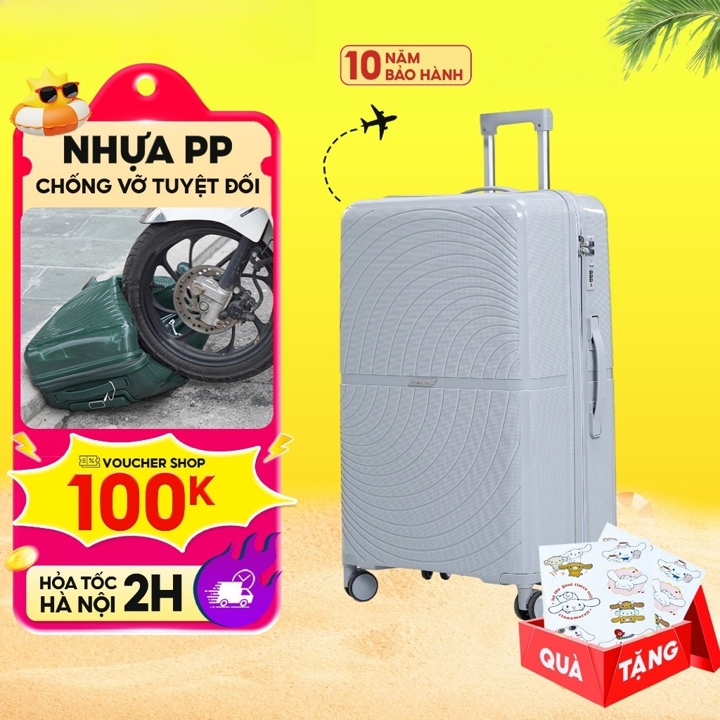 Vali du lịch SUNNY ROGER - size 20/24/28 inch nhựa PP chống vỡ tuyệt ...