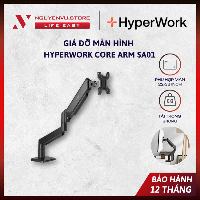 [FULL VAT] Giá đỡ màn hình Hyperwork Core Arm SA01 - Phù hợp màn 22 ...