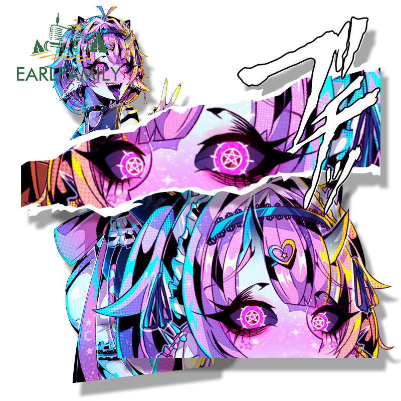 Earlfamily 13cm Space Demon Vtuber Nhãn dán xe hơi Hot Spongey Buns Kem ...