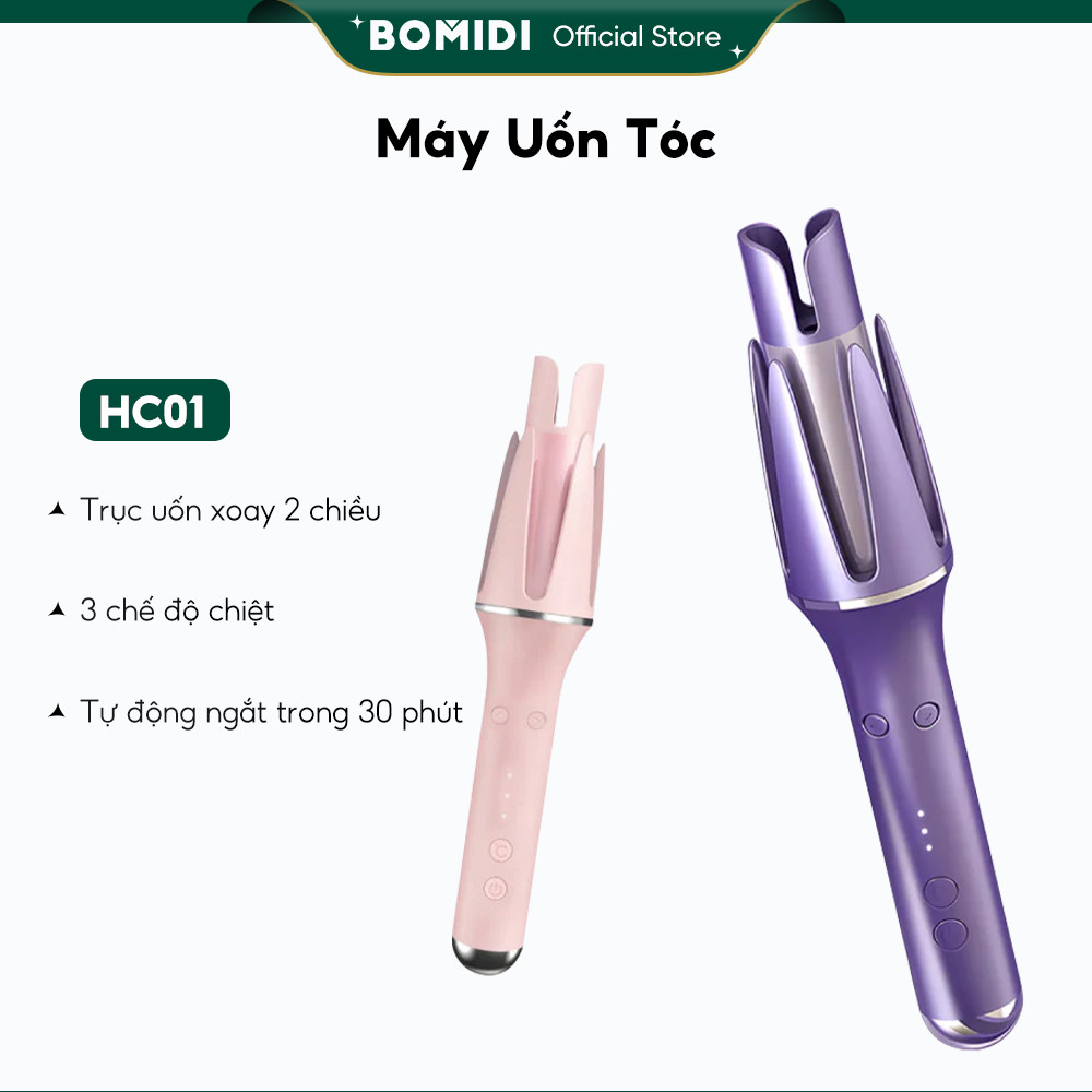 Máy Uốn Tóc BOMIDI HC01 Trục Uốn Xoay 2 Chiều Phủ Gốm - Đường Kính Uốn 32mm - Bảo Hành 12 Tháng ...