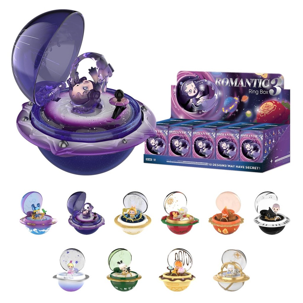 POP MART Bộ cảnh hộp nhẫn lãng mạn Hộp các loại 10 miếng POP MART Gacha ...