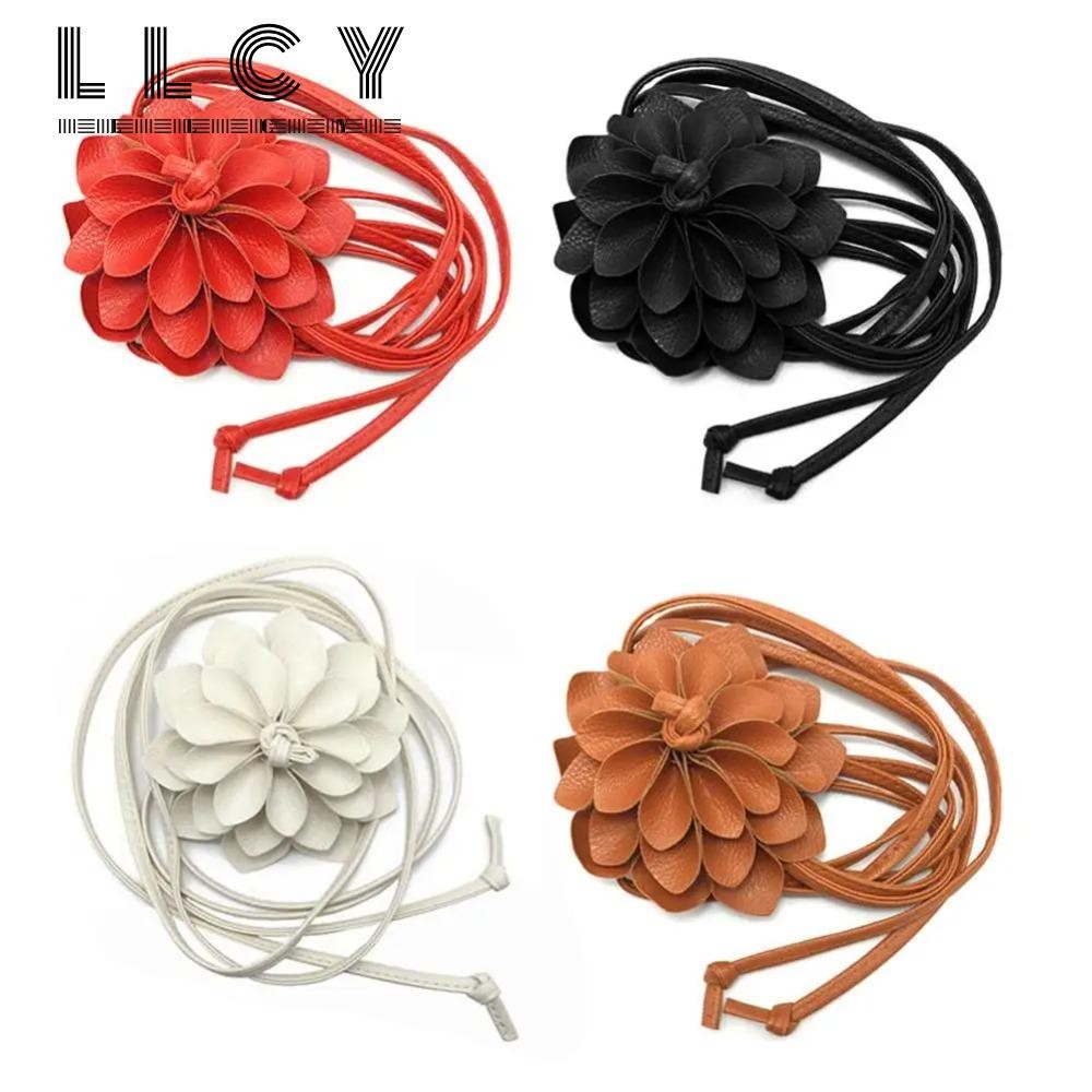 Trang trí váy LLCY, Dây thắt lưng hoa lớn thời trang bằng da giả, Dây ...