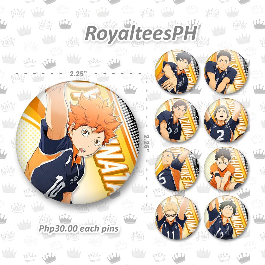 [ PIN ] Haikyuu!! Fan-made Anime Button Pins (Batch 2) - Size To 58mm ...