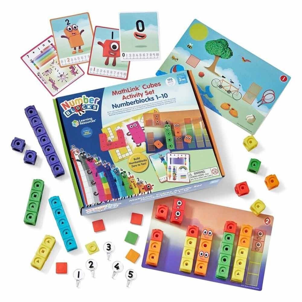 Learning Resources Numberblocks MathLink Cubes 1-10 Activity Set by Hand2Mind- Age 3+, Math ...