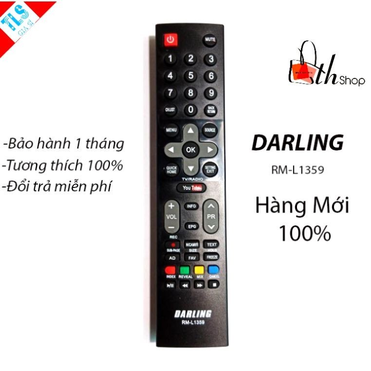 Điều khiển Tivi Darling RM-L1359 Hàng Mới Chất Lượng | Shopee Việt Nam