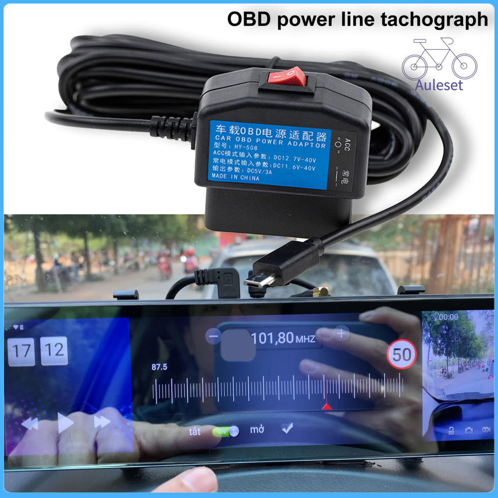 [Auleset] Cổng USB Cáp chuyển đổi OBD ô tô màu đen hiệu suất cao cho xe ...