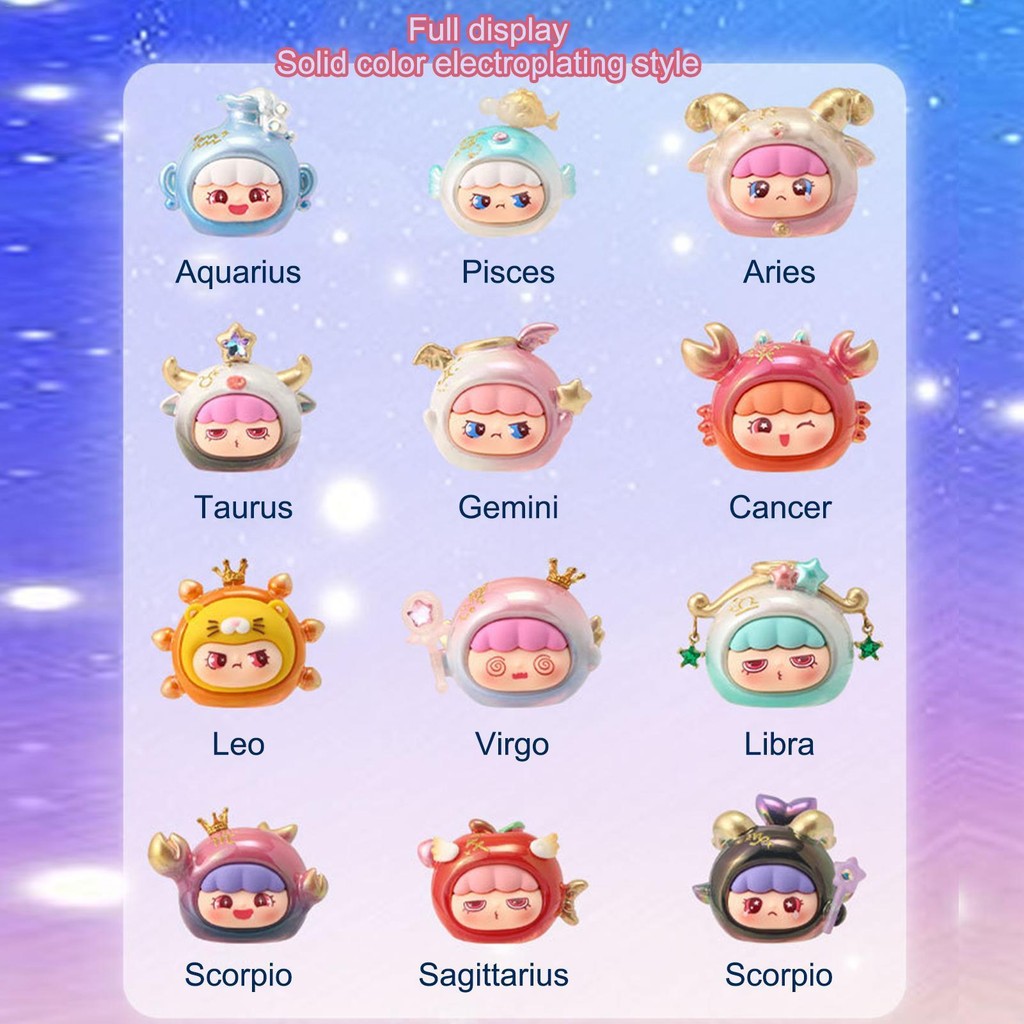 Cung Hoàng Đạo Mini Bean Thu Nhỏ Chòm Sao Ảo Series Hoạt Hình Hình Để ...