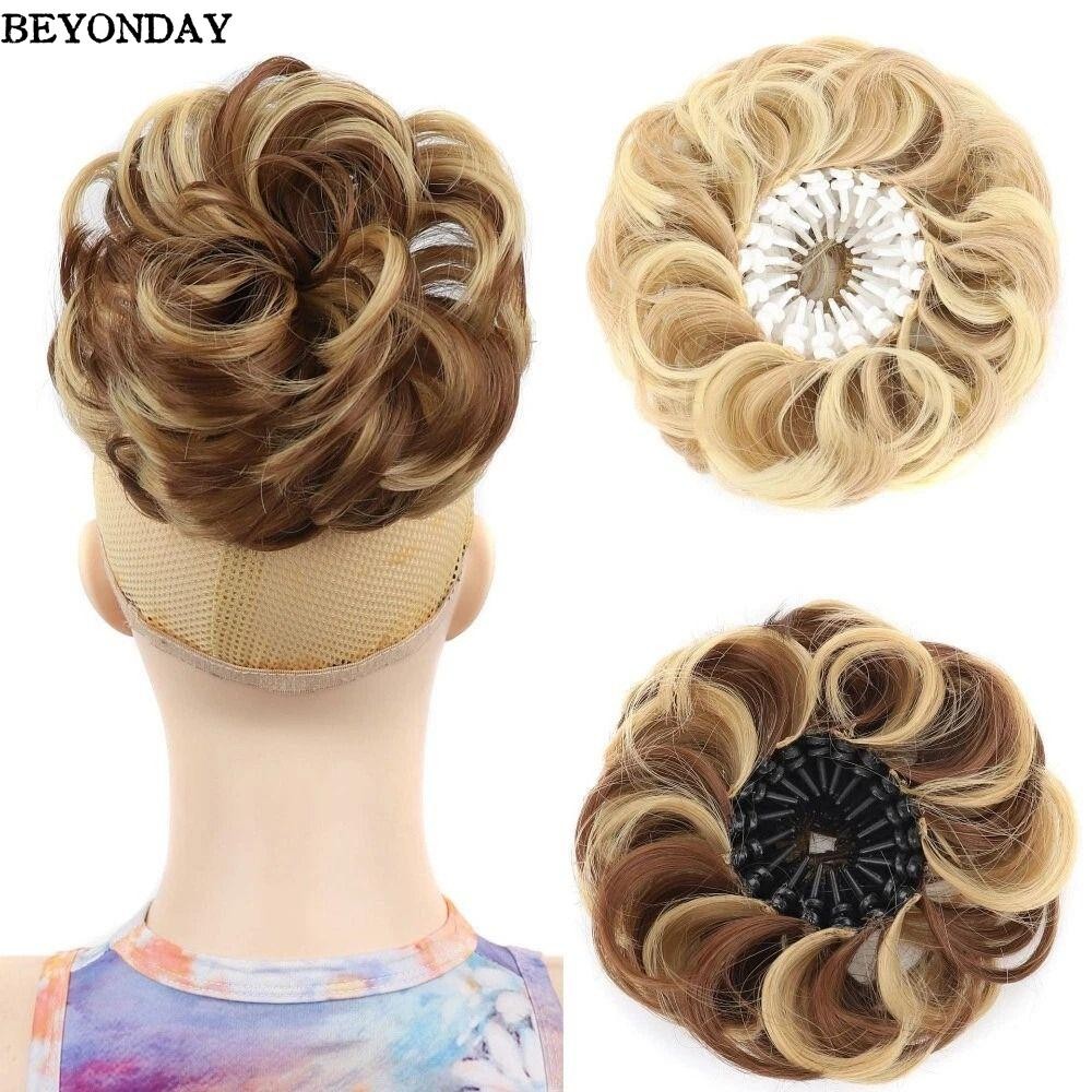 Cặp kẹp tóc BEYONDAY hình tổ chim và vòng tròn tóc xoăn rối thời trang ...