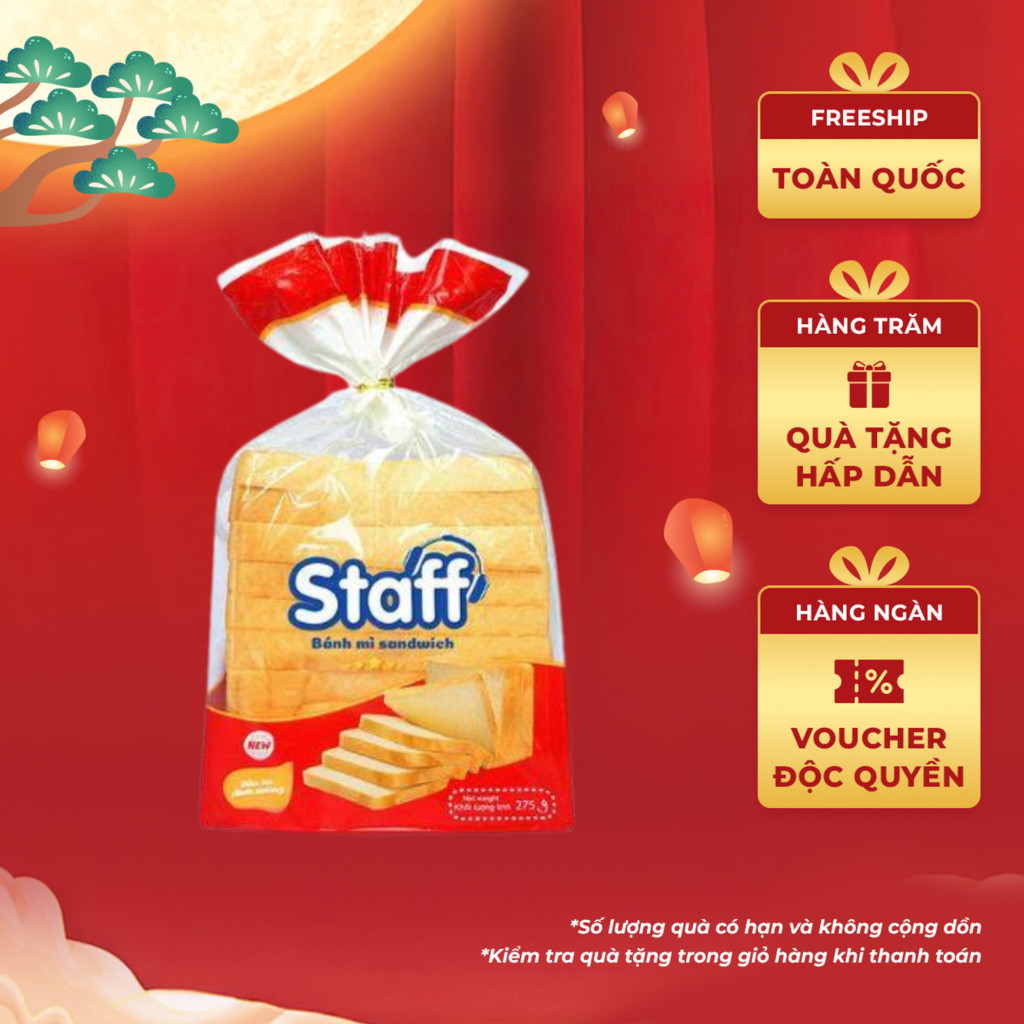 Combo 2 Bánh mì sandwich Staff lát mềm 275g | Shopee Việt Nam