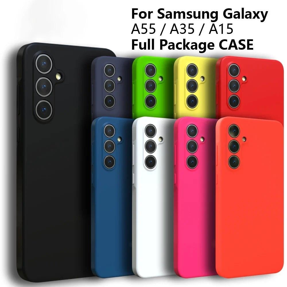 Dành Cho Samsung Galaxy A55 A35 A15 Ốp điện thoại Silicon Mềm Cảm Ứng Mặt Sau Bảo Vệ Nhà Ở Cho ...