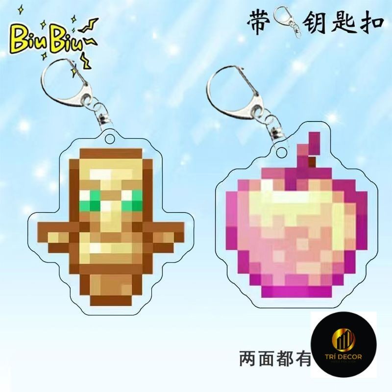 Minecraft ngoại vi Minecraft Móc khóa vật tổ bất tử đầy mê hoặc quả táo ...