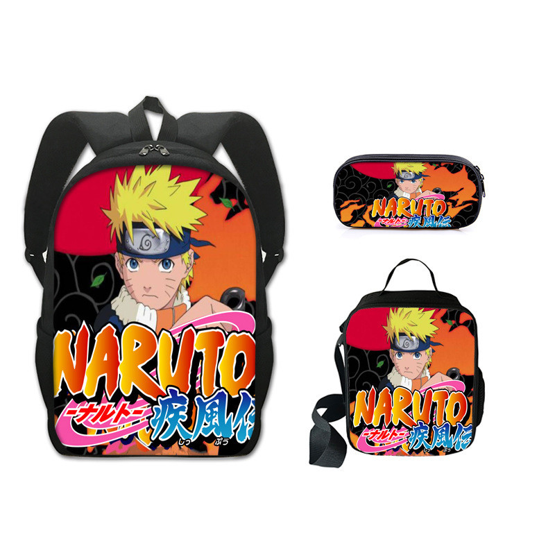 3 Cái / bộ Naruto Ba Lô Học Sinh Schoolbag Backbag Anime Polyester Túi ...