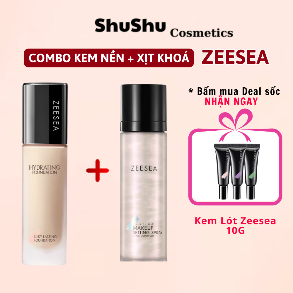 [COMBO] Kem Nền Zeesea 30G, Xịt Khóa Nền Zeesea Tặng Kèm Kem Lót Zeesea ...