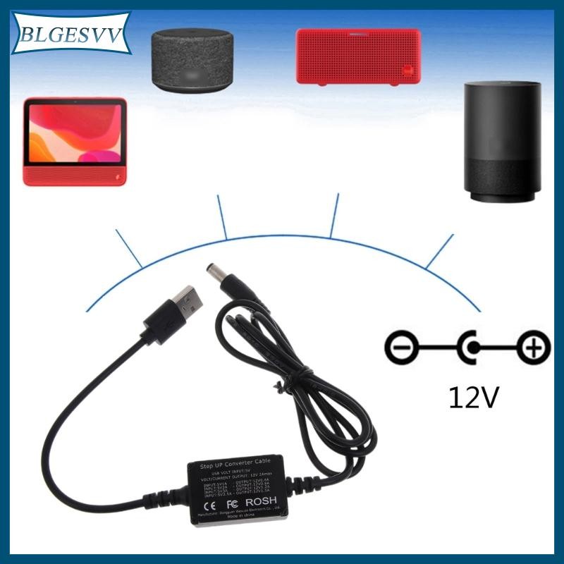 Blg DC5V đến 12V USB Dây sạc nguồn Boost Line Step Up Cable cho bộ định ...