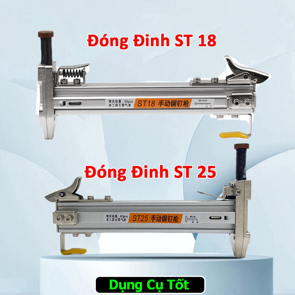 Combo dụng cụ đóng đinh bê tông tự động ST18 , ST25 TẶNG 800 đinh Dụng ...
