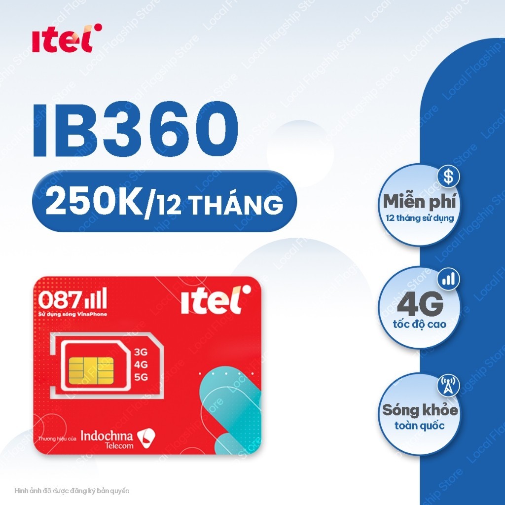 SIM iTel IB360 - Data 4G Không Giới Hạn - Gói 12 tháng | Shopee Việt Nam