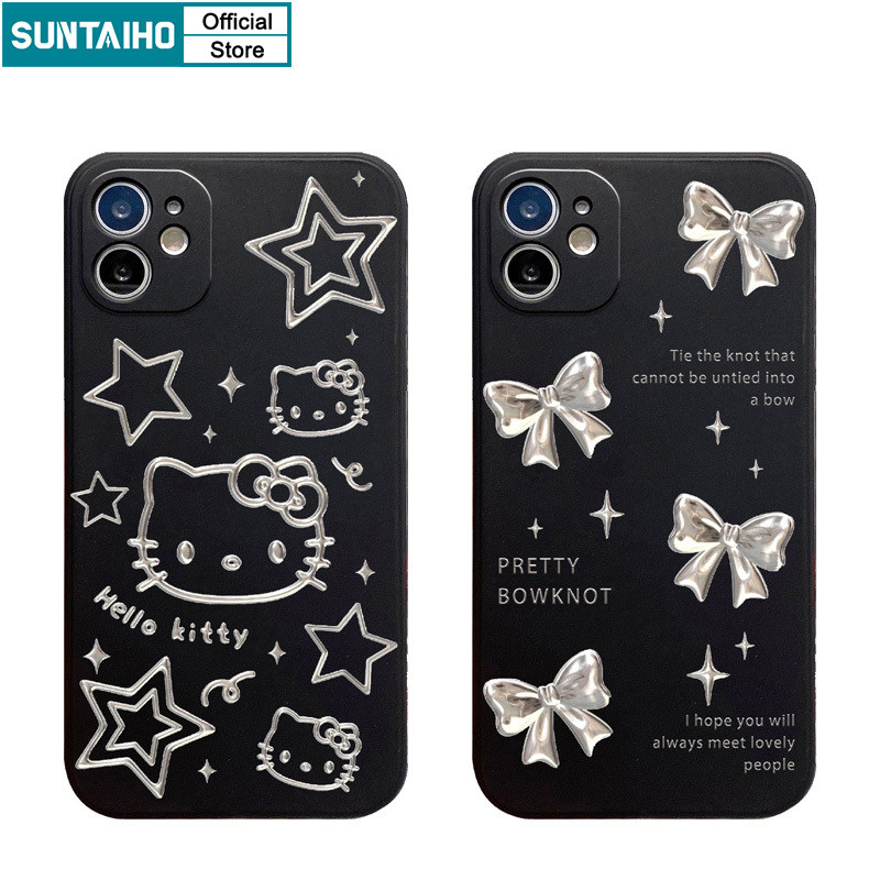 Suntaiho Thẩm Mỹ Vỏ Kim Loại Hello Kitty Nơ Họa Tiết Ốp lưng Iphone 16 ...