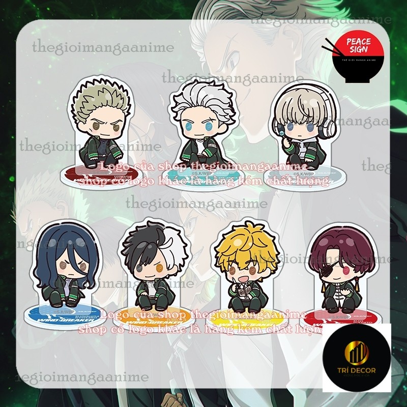 (3cm) Mô hình WIND BREAKER ver NGỒI standee mica tượng in hình manga ...