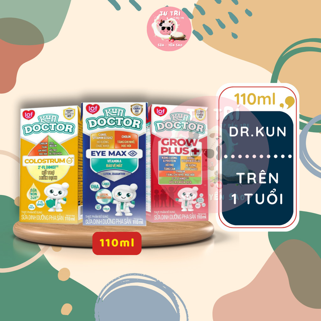 Sữa KUN DOCTOR ( EYE MAX - COLOSTRUM - GROWPLUS ) 110ml thùng 48 hộp ...