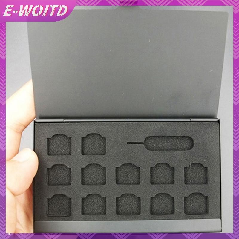 E-woitd 12 khe-Nano + 1 khe cắm thẻ-Pin Nhôm di động SIM Micro Pin Thẻ ...