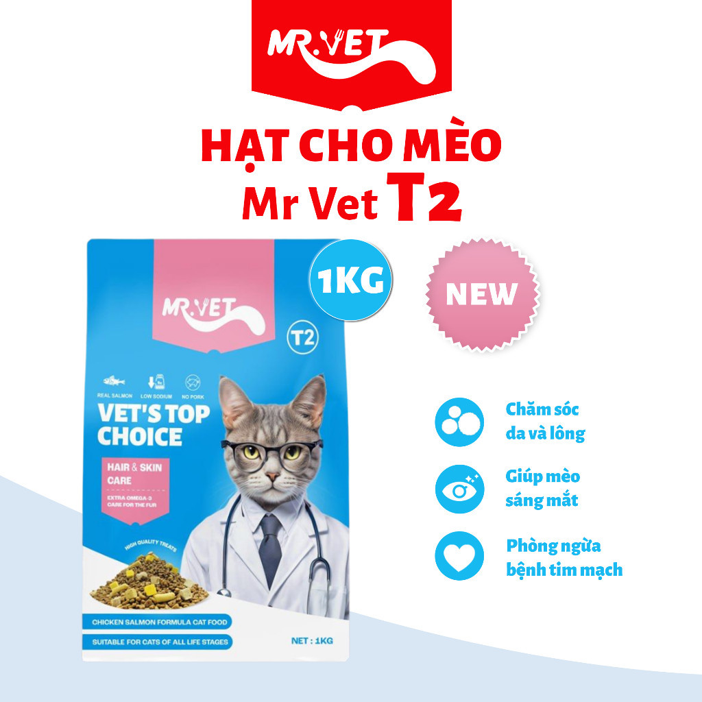 Thức ăn cho mèo MRVET T2 1kg | Shopee Việt Nam