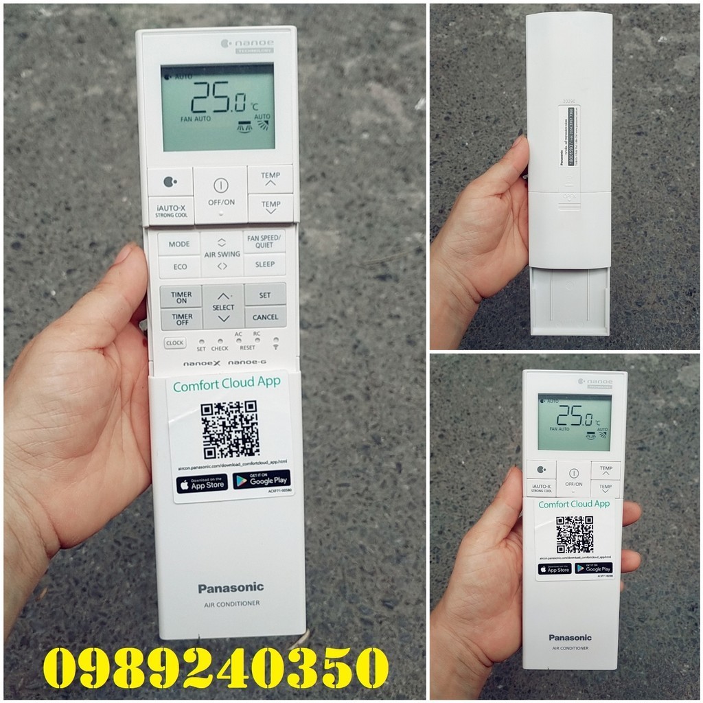 Remote Điều khiển điều hòa máy lạnh PANASONIC NANOE Hai chiều Chính ...