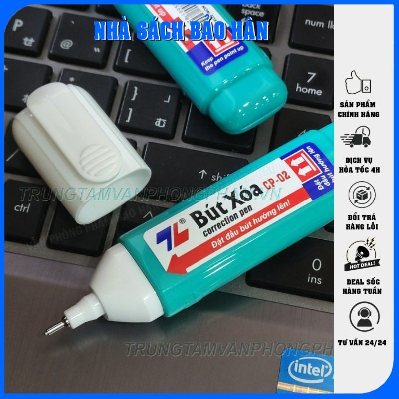 Bút xóa 𝗧𝗵𝗶𝗲̂𝗻 𝗟𝗼𝗻𝗴 CP02 (1 cây) [𝗩𝗣𝗣 𝗕𝗔̉𝗢 𝗛𝗔̂𝗡] | Shopee Việt Nam