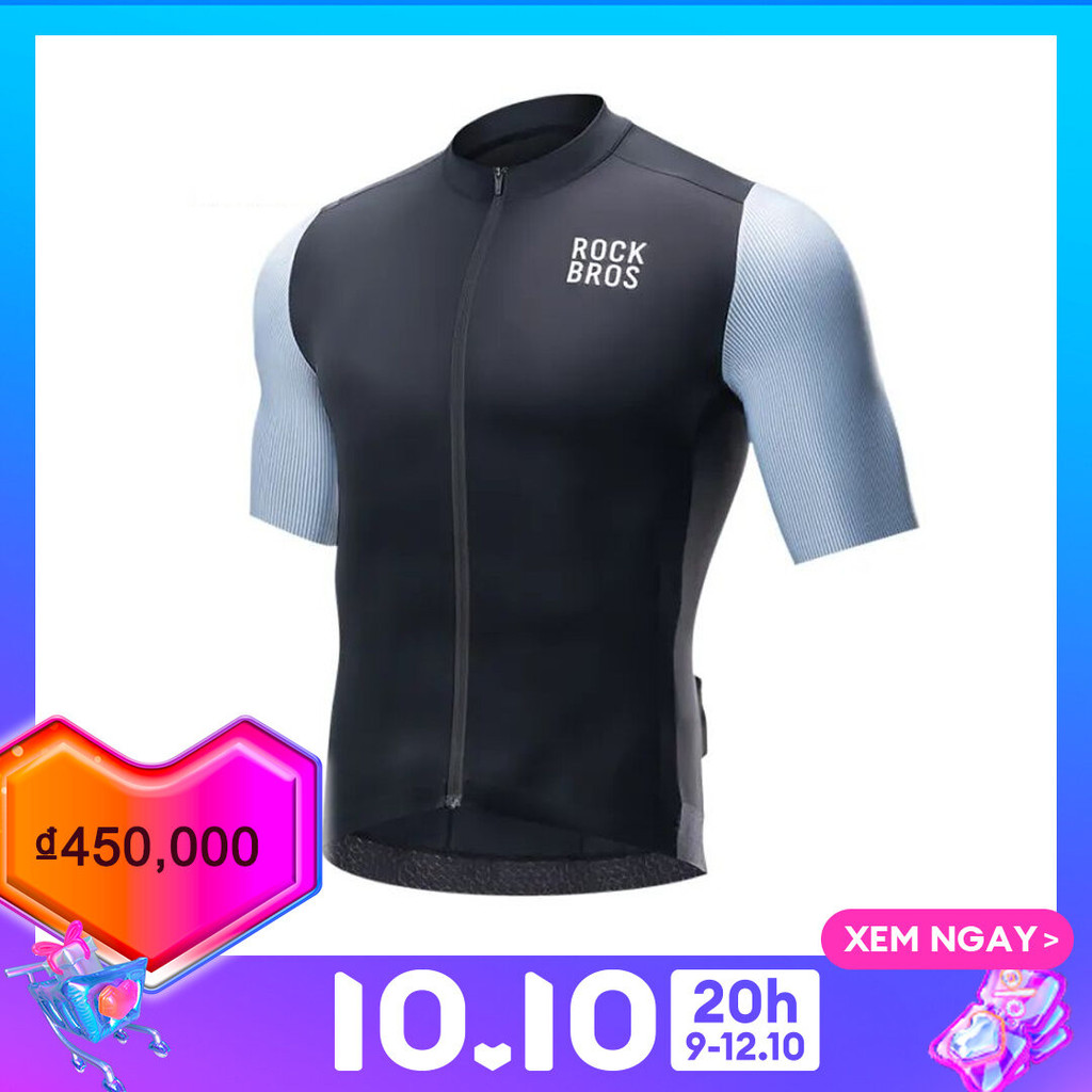 Rockbros Nam Đi Xe Đạp Jersey Có Túi Phía Sau, Nhanh Khô Độ Ẩm Xẻng Thoáng Khí Co Giãn Tay Ngắn ...