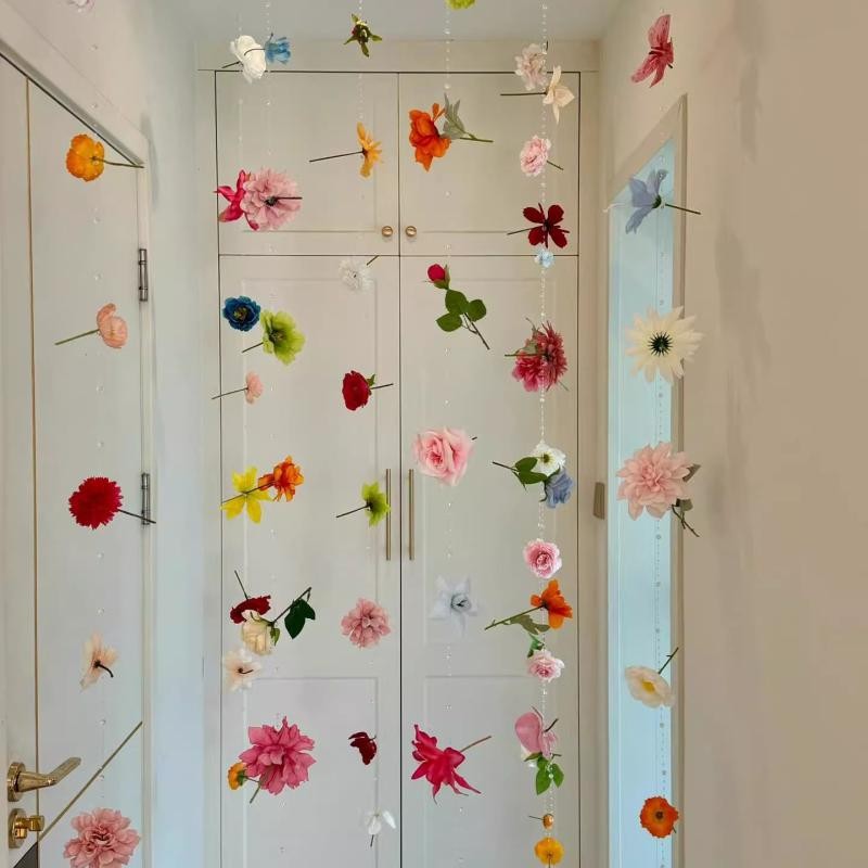 Cùng Phong Cách DIY Hoa Rèm Cửa Hoa Chất Liệu Gói Mô Phỏng Cánh Hoa Câu ...