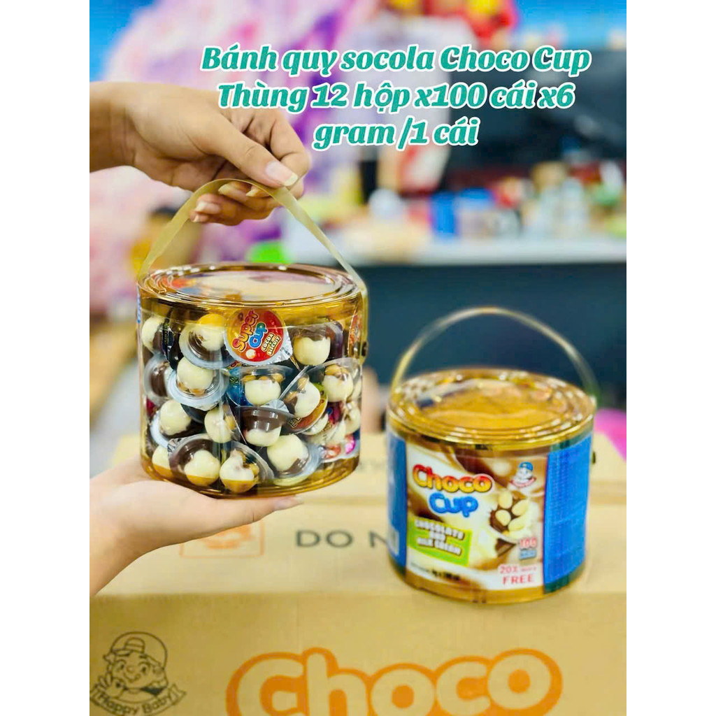 HỦ 100 VIÊN BÁNH QUY SOCOLA VIÊN CHOCO STAR CUP THƠM BÉO | Shopee Việt Nam