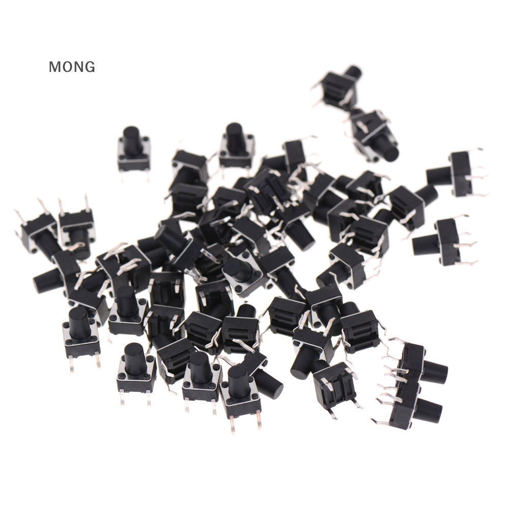 [Mong] 50 chiếc 6 * 6 * 8mm Công tắc nút nhấn xúc giác Công tắc chuyển ...
