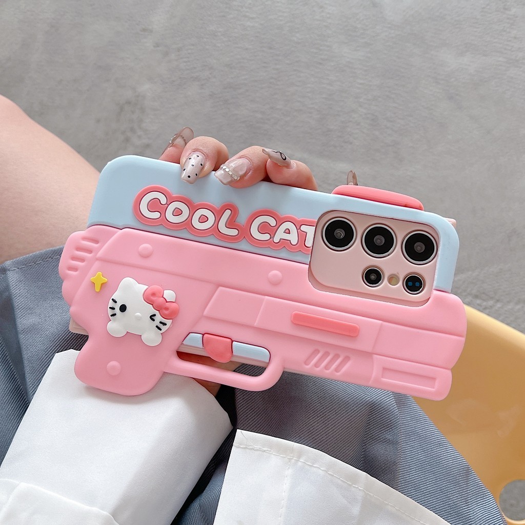 Sweet Cool Girl Pink Kitty Cat Pistol Thích hợp cho Samsung Galaxy S24 ...