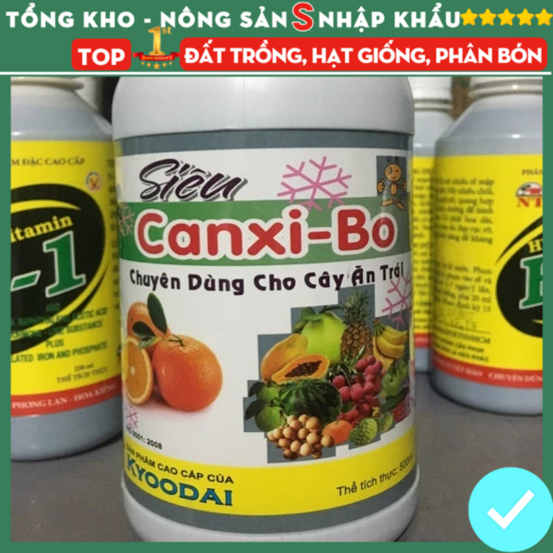 Phân bón lá siêu Canxi Bo chai 500ml chống rụng hoa, thúc ra trái non ...