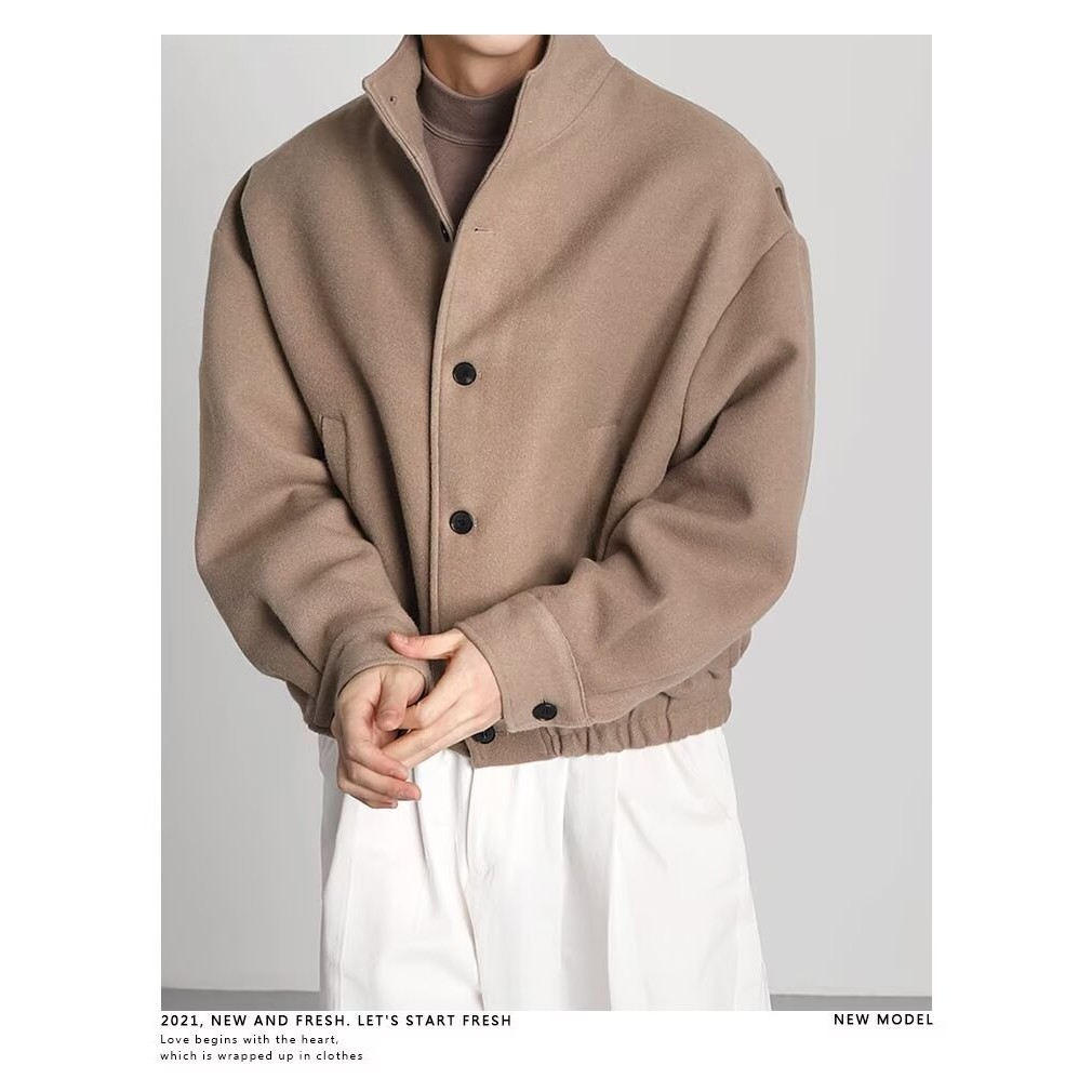 Áo khoác nam SAY CHIC xu hướng mới đơn giản màu trơn cổ điển dáng rộng ...