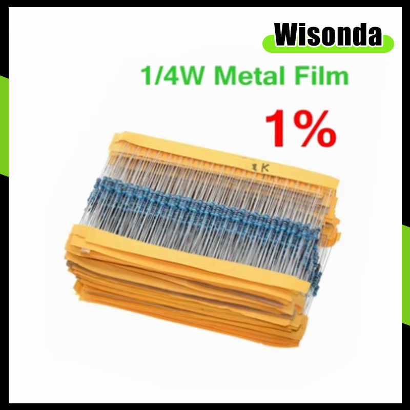 100 Chiếc 1 / 4W Kim Loại Phim Điện Trở 18R ~ 2K 18R 30R 47R 100R 220R 1K 2K ohm 1% ohm kháng ...