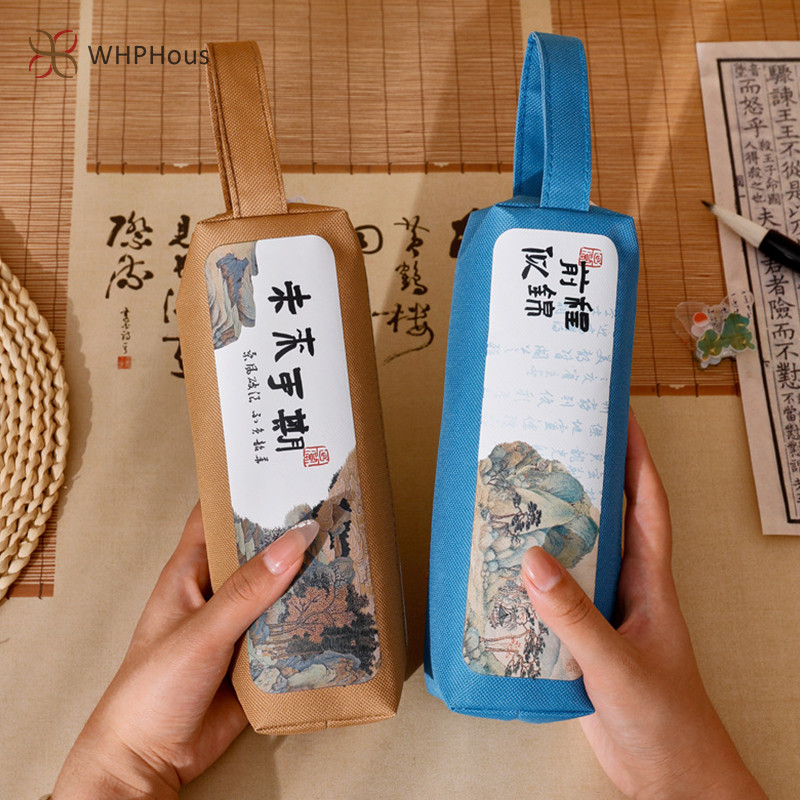 Streamers Hoạt Hình Thư Pháp Nhân Vật Canvas Hộp Đựng Bút Chì Dung Tích ...