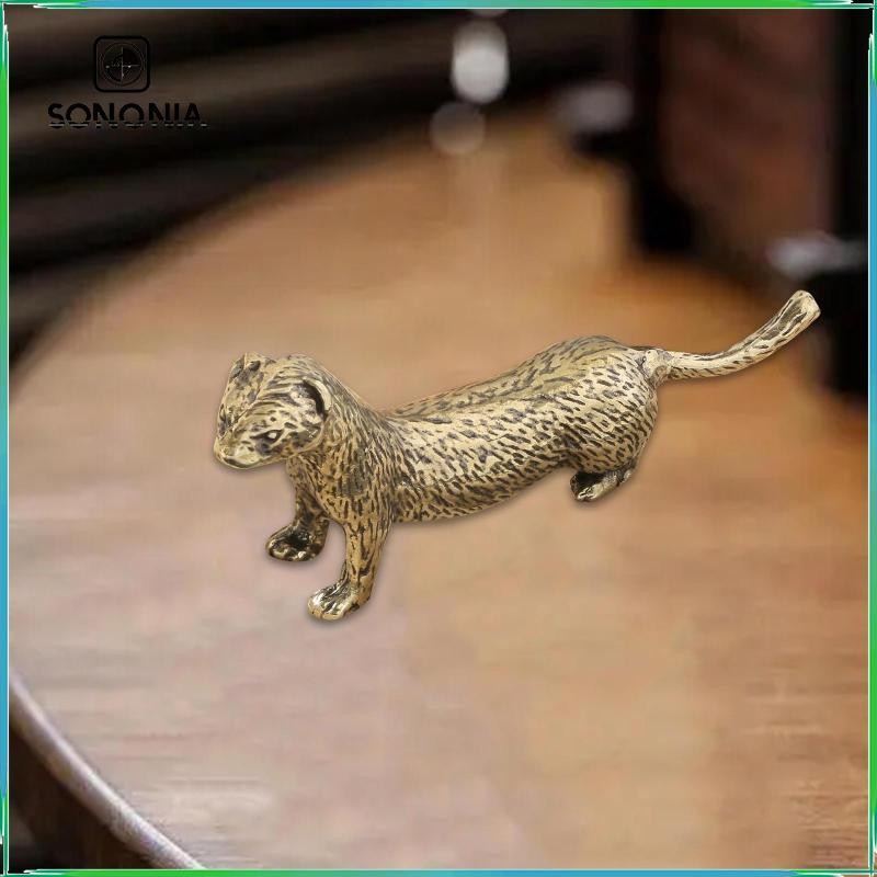 Đồng thau Mini Weasel Tượng Động Vật Điêu Khắc Mô Phỏng Handmade Đa ...