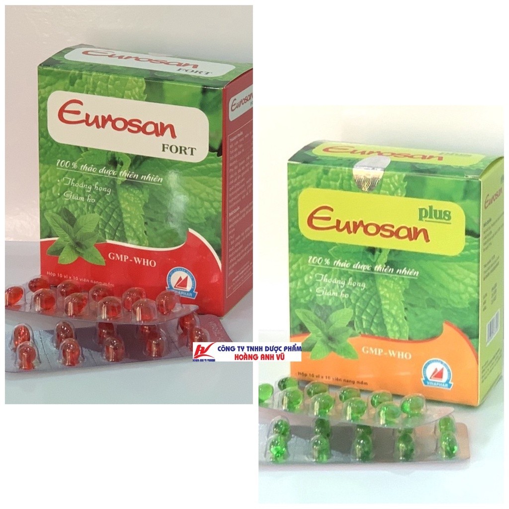 EUROSAN & EUROSAN FORT & EUCAFORT-GIẢM HO, ĐAU RÁT HỌNG, KHÀN TIẾNG ...