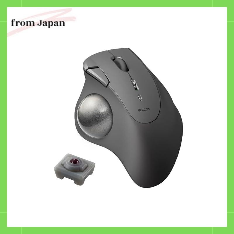 Elecom Wireless Trackball Mouse IST Bluetooth Thumb operation 36mm ball Artificial ruby support ...
